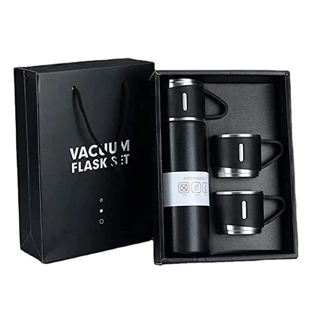 Stainless Steel Vacuum Flask Set with 3 Steel Cups Combo (500 ml) – My ...